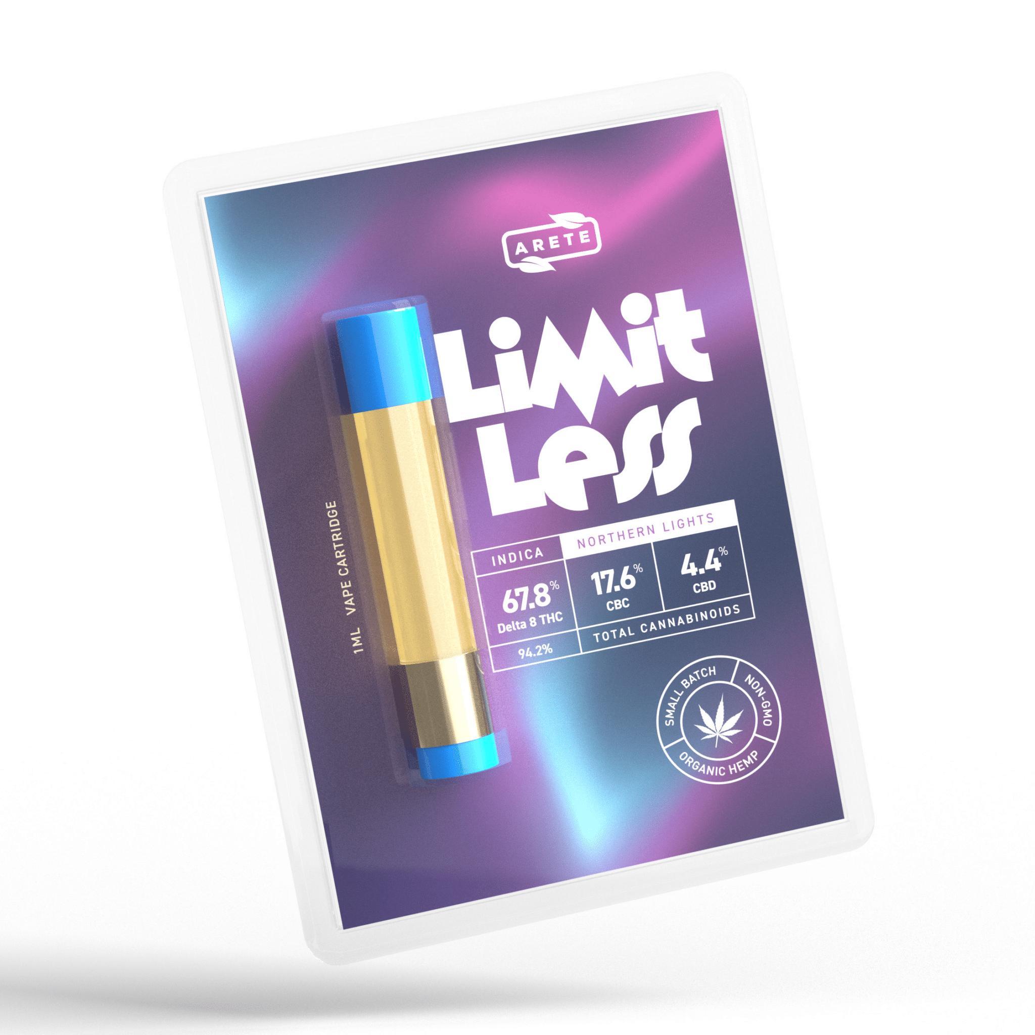 Limitless Delta 8 CBC Vape Cartridge - Arete | Premium Cannabis Products