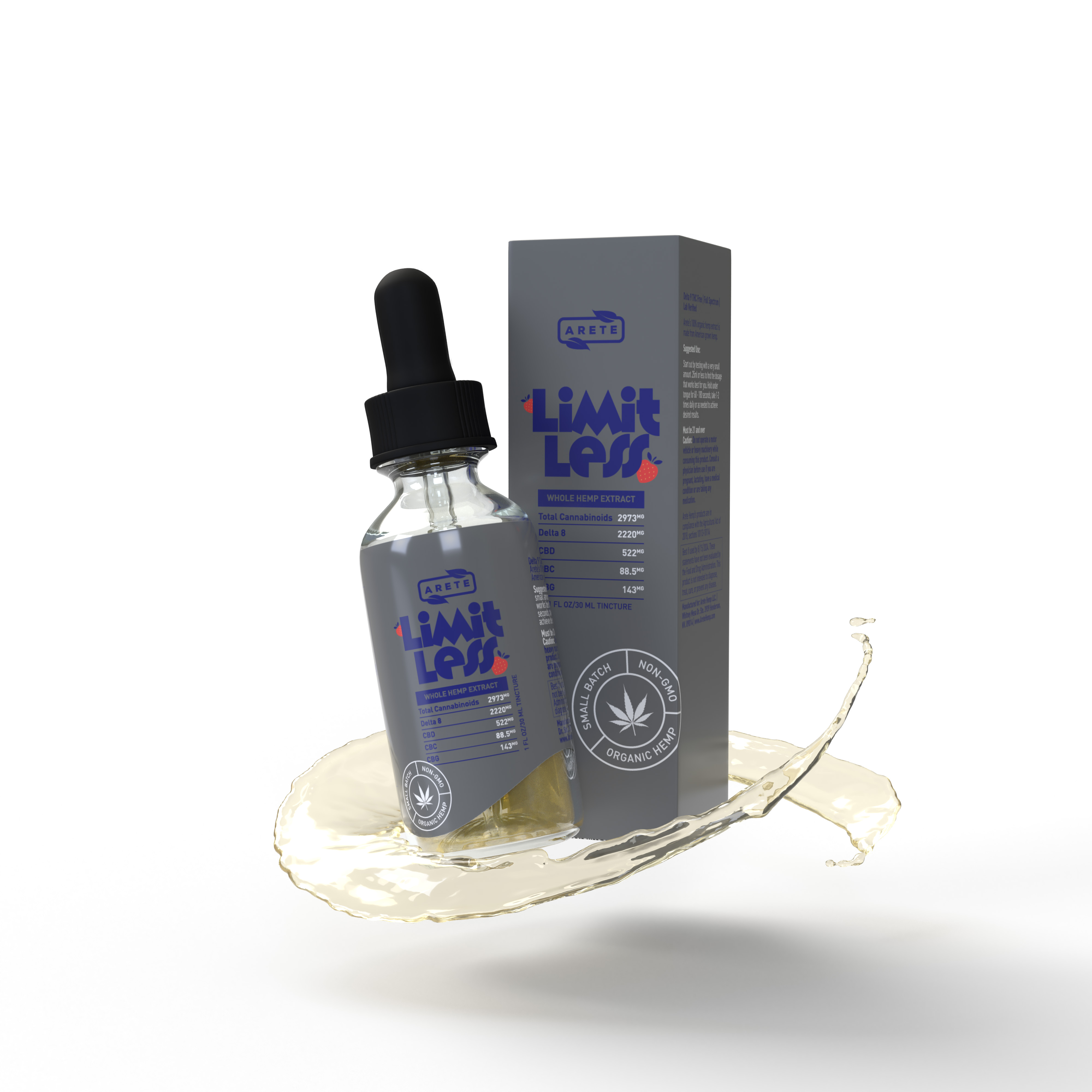Limitless Delta 8 Full Spectrum 3000mg Tincture - Arete | Premium ...